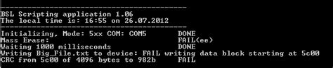 msp430 bsl scripter communication error msp low power microcontroller