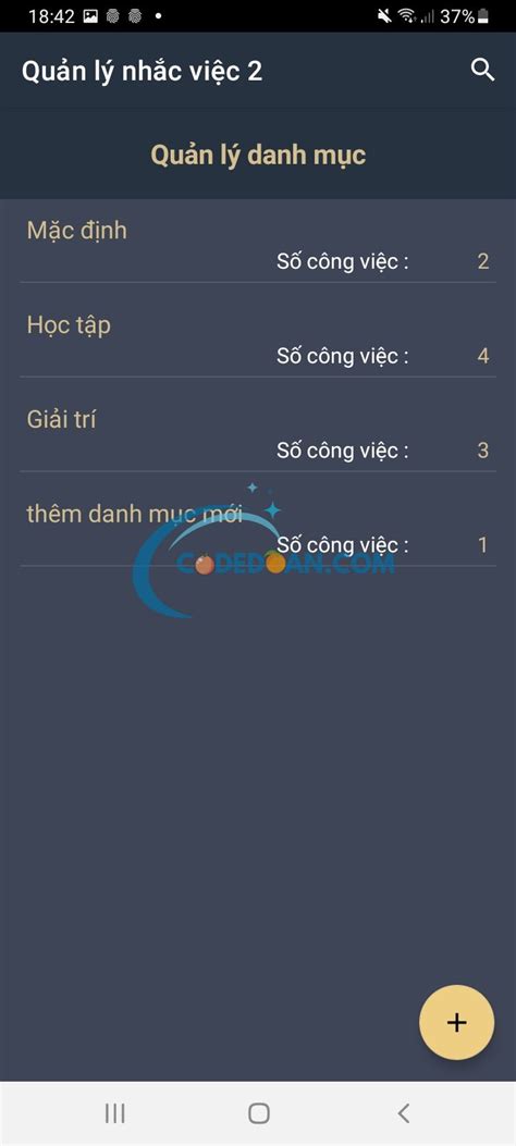 App android studio Quản lý nhắc nhở công việc cá nhân ngôn ngữ java có báo cáo Sàn giao dịch