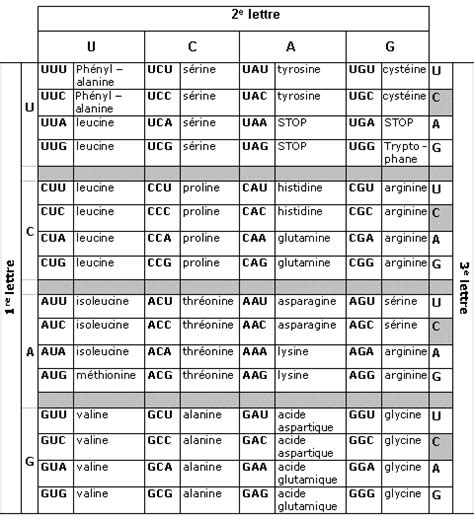 Le Code Génétique Mymaxicours