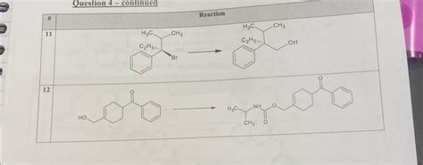 Solved For Each Of The 12 Reactions Please 1 Identify The