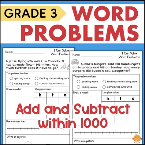 Addition And Subtraction Within Word Problems For Rd Grade Fishyrobb