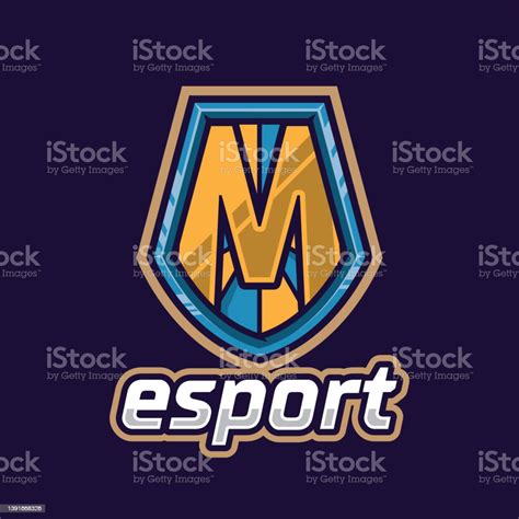 Esport M 로고 일러스트 레이 션 템플릿 Esport 마스코트 편지 벡터 디자인 게임 로고 디자인 Esports