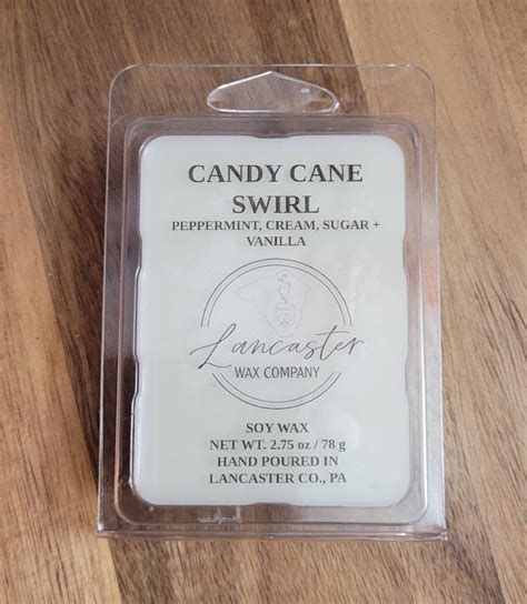 Candy Cane Swirl Clamshell Melt Lancaster Wax Co