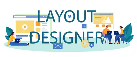 Premium Vector Layout Designer Typographic Header Web Development Mobile App Design And