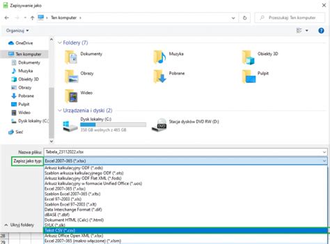 Import Z Pliku Excel I Zapis W Formacie Csv W Systemie Wfirma