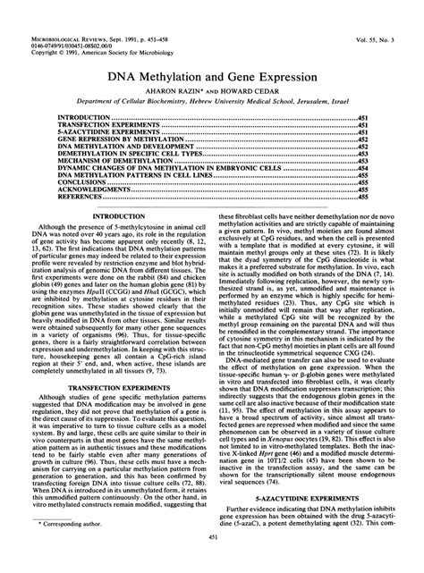 Dna Methylation And Gene Expression Pmc