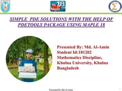 Simple Pde Solutions With The Help Of Pdetools Package Using Maple 18