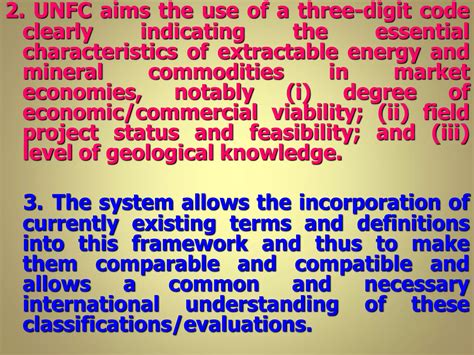 United Nations Frame Work Classification Unfc And Its Application In