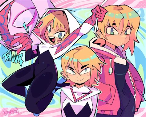 Spider Gwen Spiderman And Spider Gwen Spiderman Art Spider Gwen
