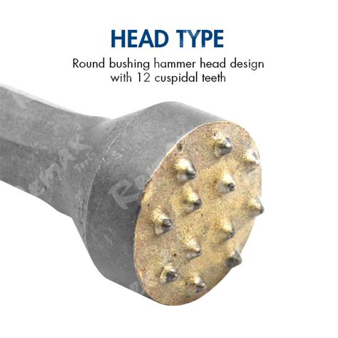 Hex Shank Chisel Tooth Head Round Bushing Hammer Remax Toolsremax Tools