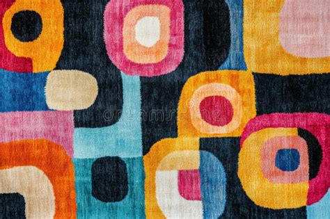 Vibrant Geometric Pattern Featuring Interlocking Rounded Shapes In Various Colors Creating A