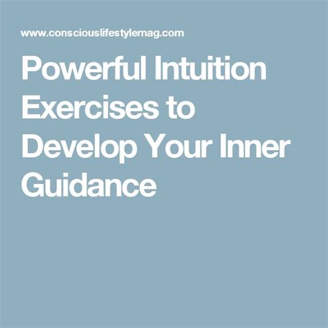 Powerful Intuition Exercises To Develop Your Inner Guidance Intuition Developing Inner Guidance