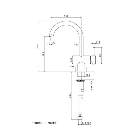 Vòi Chậu Rửa Mặt Bằng đồng Cao 254mm Blink 70812 Nkx
