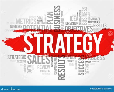 Strategy Word Cloud Stock Illustration Illustration Of Analysis