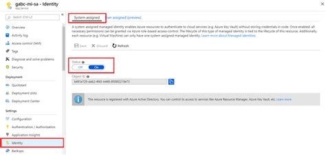 Using System Assigned Managed Identity To Access Azure Key Vault From