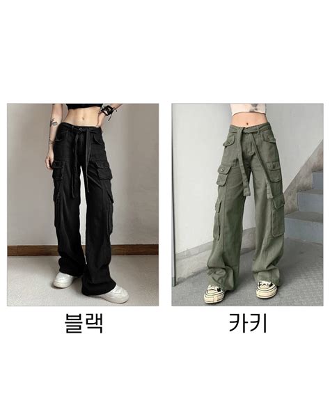 울트라패션 그루카 와이드 카고 팬츠 민지 바지 레트로 Y2k 패션