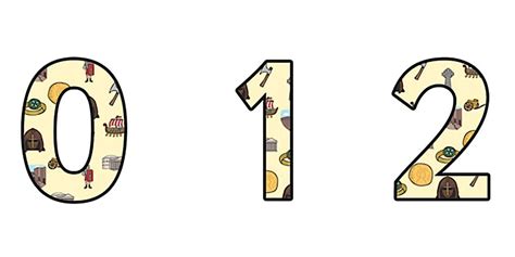 Invaders And Settlers Small Display Numbers Twinkl