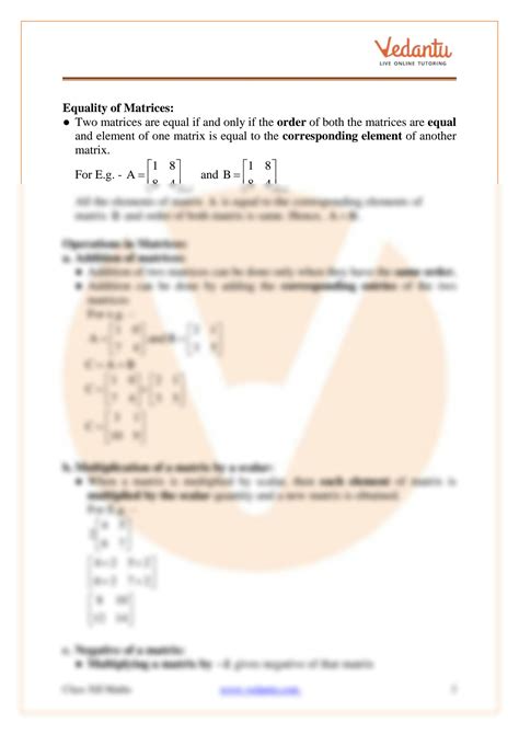Solution Class 12 Revision Notes Matrices Studypool Solution Class 12 Revision Notes Matrices Studypool
