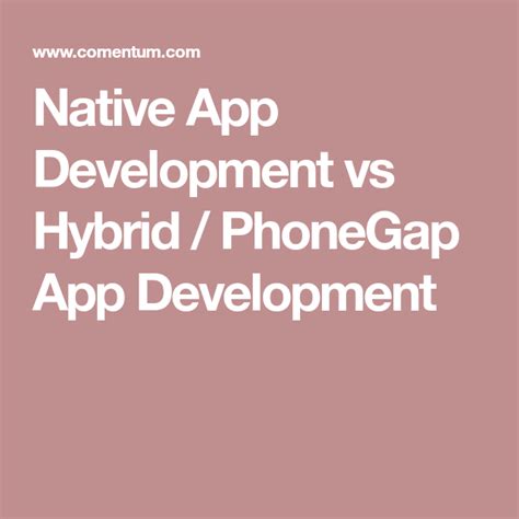 Native App Development Vs Hybrid Phonegap App Development App Development App Technology