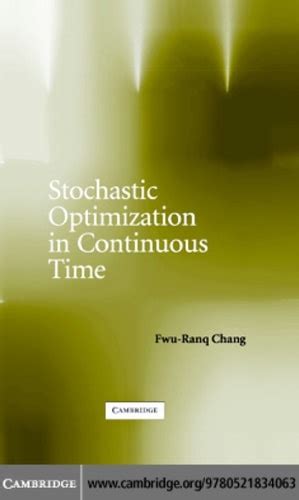 Ebook Stochastic Optimization In Continuous Time Cheap Pdf