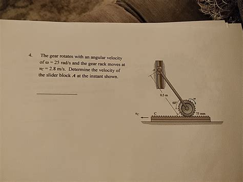 solved the gear rotates with an angular velocity of ω 25