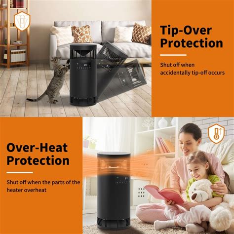 Utilitech 1500 Watt Ceramic Tower Indoor Electric Space Heater With Thermostat And Remote