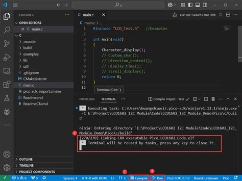 Lcd1602 I2c Pwm可调背光 33v5v适用于arduino树莓派jetson Nano Esp32 Pico