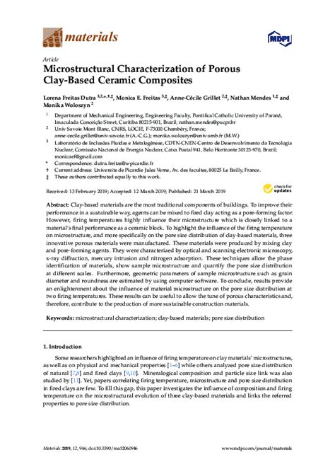 pdf microstructural characterization of porous clay based ceramic