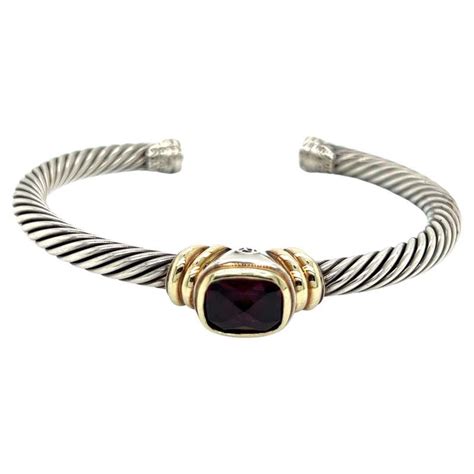 David Yurman Estate 14k Gold Diamond X Collection Cable Bracelet And
