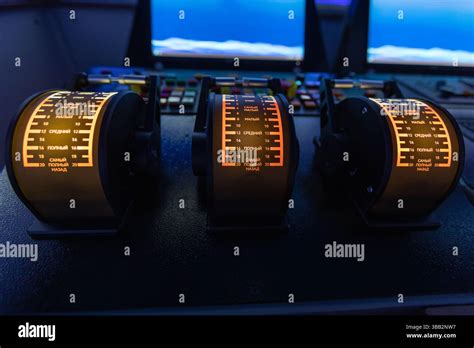 Marine Navigation Simulator Captains Bridge Control Panel With Engine