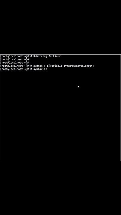 Linux Tutorial Working With Substrings Kayyum698 Kayyum698 Shorts Youtube