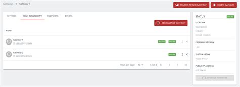 Configure Gateway High Availability