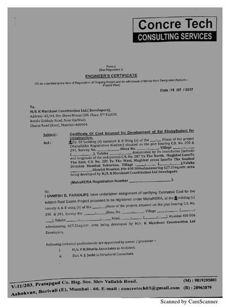 1 Certificates Of Engineer Form 2 Mandatory For Only Ongoing Project 1 Certificates Of Engineer Form 2 Mandatory For Only Ongoing Project