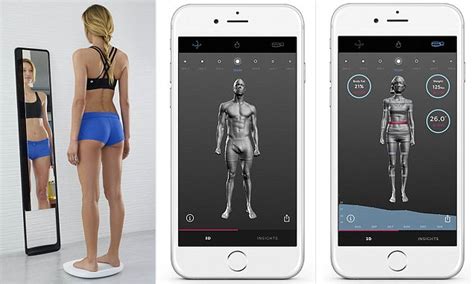 Smart Mirror Takes D Image Of User To Highlight Changes In Their Body Daily Mail Online