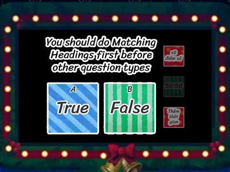 Lesson 3 Matching Headings Task Familiarization Gameshow Quiz