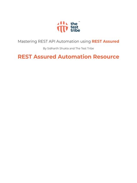 Rest Assured Automation Resource 1 Pdf Software Testing Computer