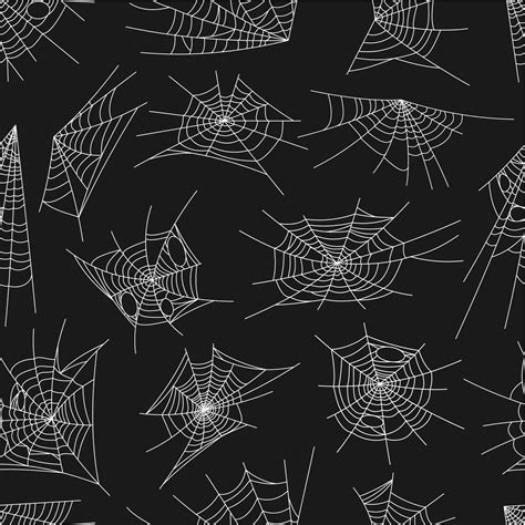 Spiderweb Pattern Seamless Spider Web Halloween 23497012 Vector Art