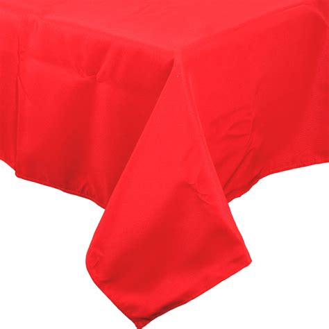 Red Rectangular Fabric Tablecloth 137cm X 243cm Discount Party Supplies