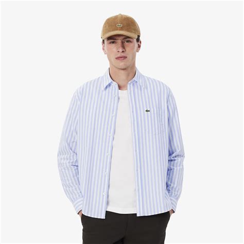 Buy Regular Fit Striped Oxford Shirt Lacoste Uae