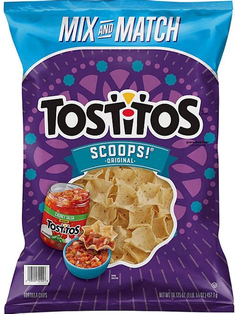 Scoops Original Tortilla Chips 16125 Oz