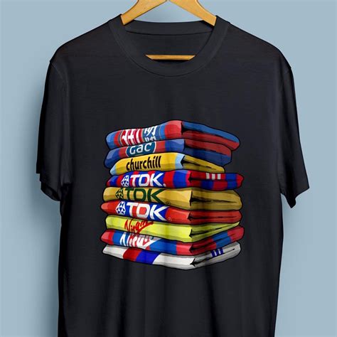 Cpfc Fan T Shirt T Football Top Palace Supporter Crystal Palace Retro Football Shirt Stack