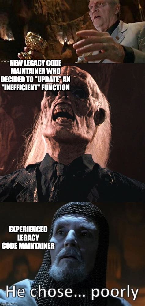 choose wisely which code to update r programmerhumor