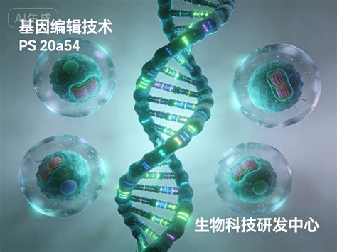 3d渲染生物科技基因编辑场景插画素材 Ai智能生成设计模板 千图ai
