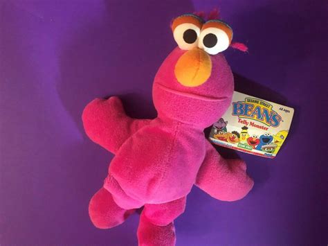 Tyco 8 Sesame Street Plush Telly Monster Stuffed Toy Beans Rare Doll