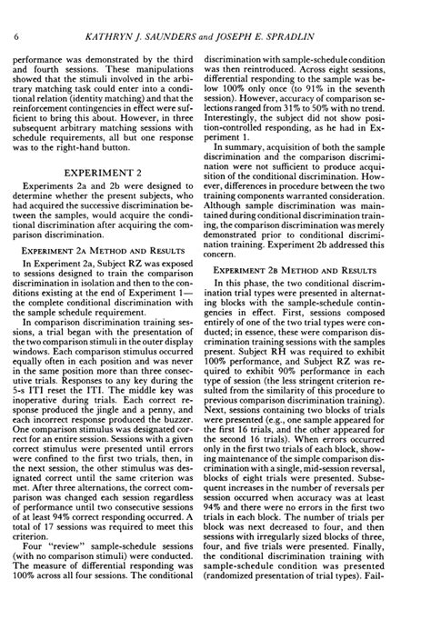 Conditional Discrimination In Mentally Retarded Adults The Effect Of Training The Component