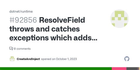 Resolvefield Throws And Catches Exceptions Which Adds Performance