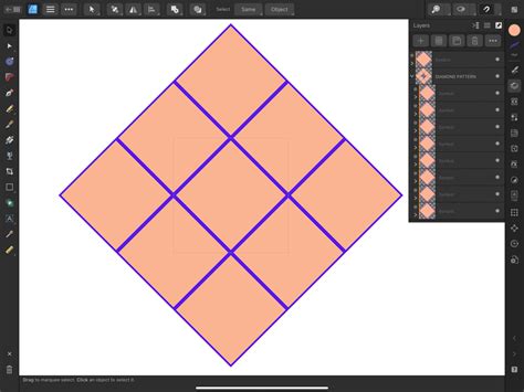 Surface Pattern Design Diamond Repeat In Affinity Designer — Weronika Salach Illustration