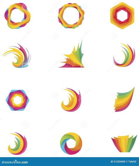 Vector Abstract Elements Stock Vector Illustration Of Colorful 31220400