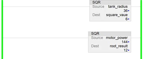 Rslogix 5000 Math Instructions Cpt Add Sub Mul Div Mod Sqrt Neg