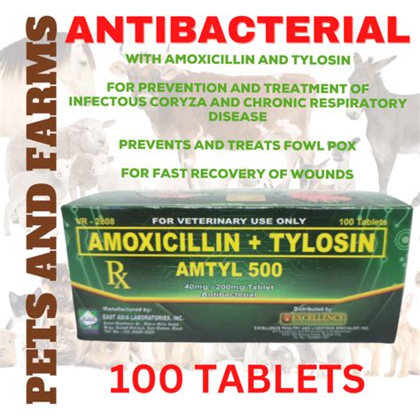 Amtyl 500 Antibacterial Tablets Para Sa Halak Pisik Sipon Ng Manok